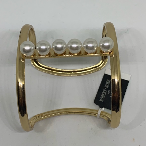 INC International Concepts | Jewelry | Inc Pearl And Gold Cuff Bracelet ...